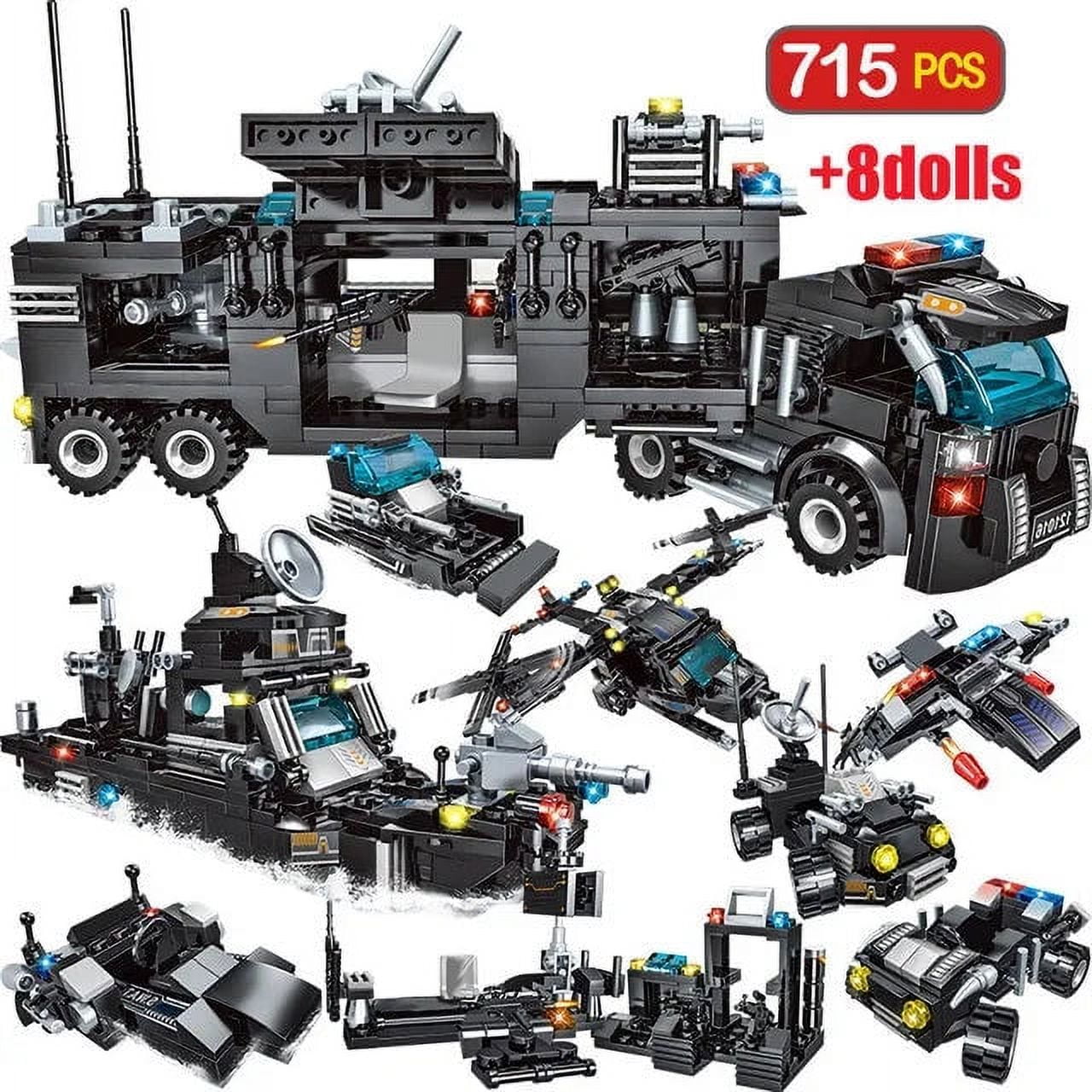 792 Pcs City Police Station Car Building Blocks For City SWAT Team ...