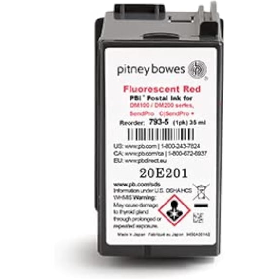 793-5 Ink Cartridge for DM100, DM200 and SendPro C SendPro+, Red Ink ...