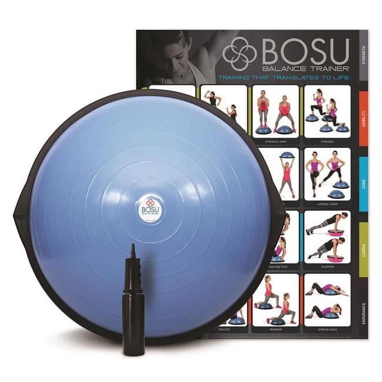 79577700 Blue 300 lbs BOSU Home Inflatable Exercise Dome - Walmart.com