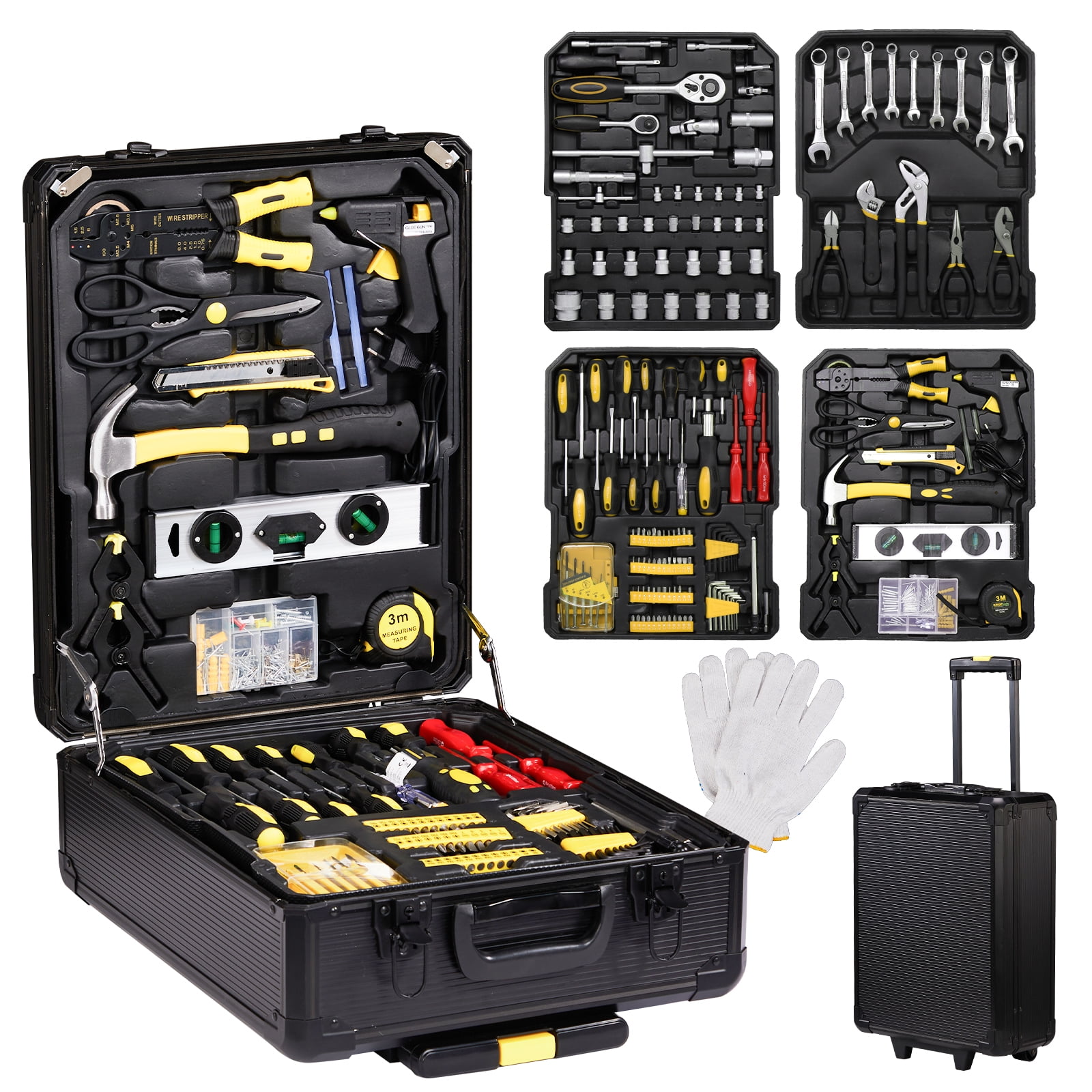 799 Pcs Aluminum Rolling Tool Case Set | Heavy-Duty Professional Repair ...