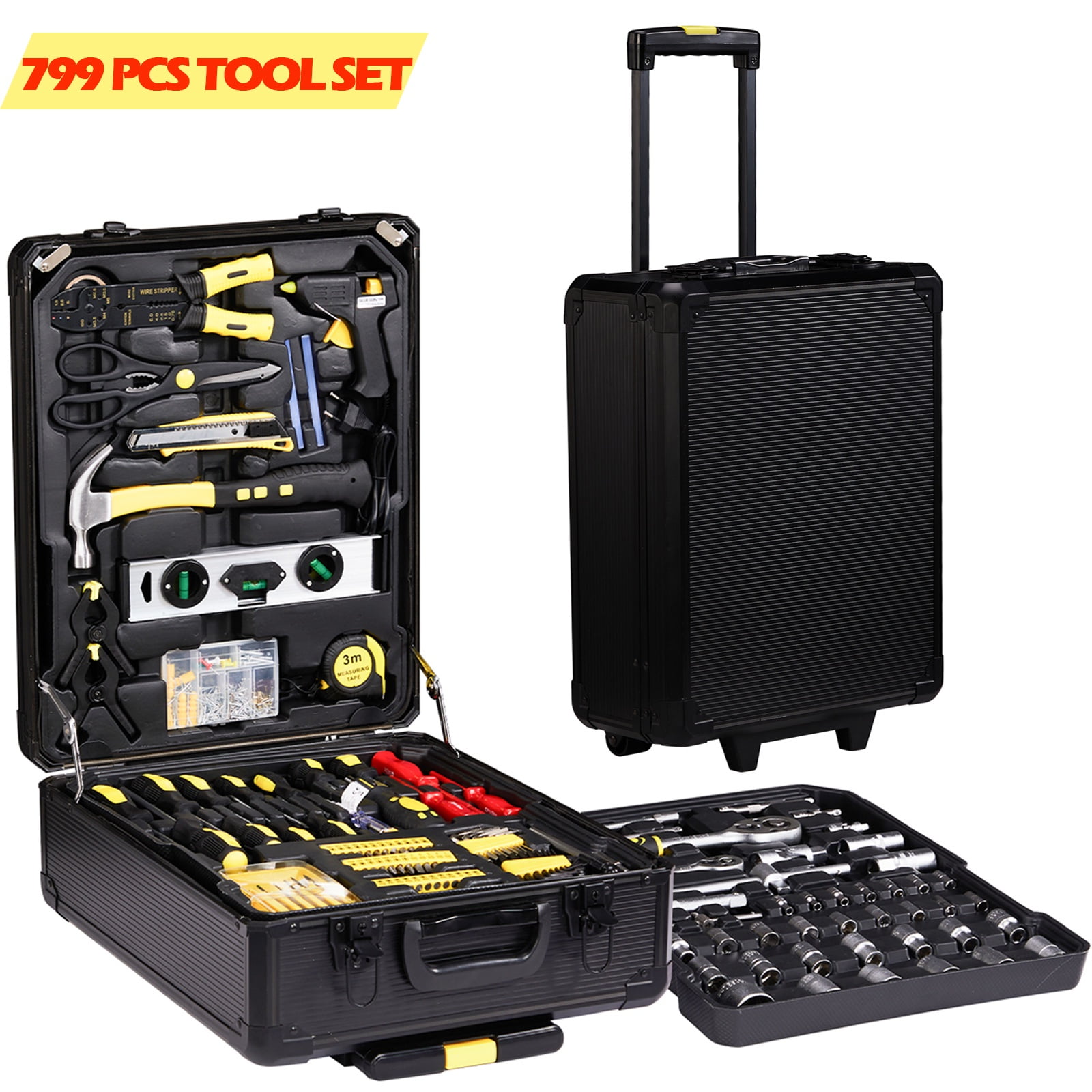 799-Piece Professional Mechanics Tool Set with Mobile Box, Ratchets ...