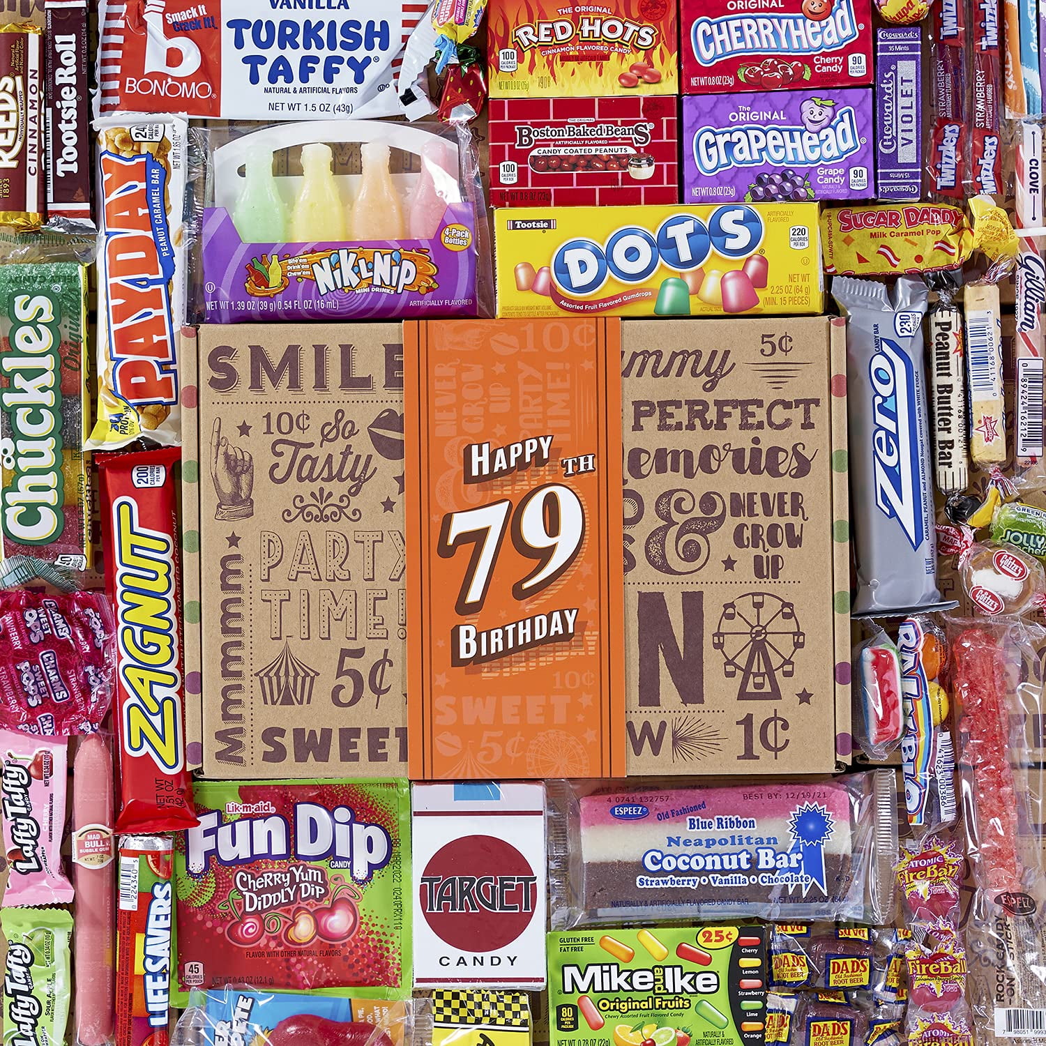 79TH BIRTHDAY GIFT BOX - 1944 Decade Childhood Nostalgia Candies - Fun ...