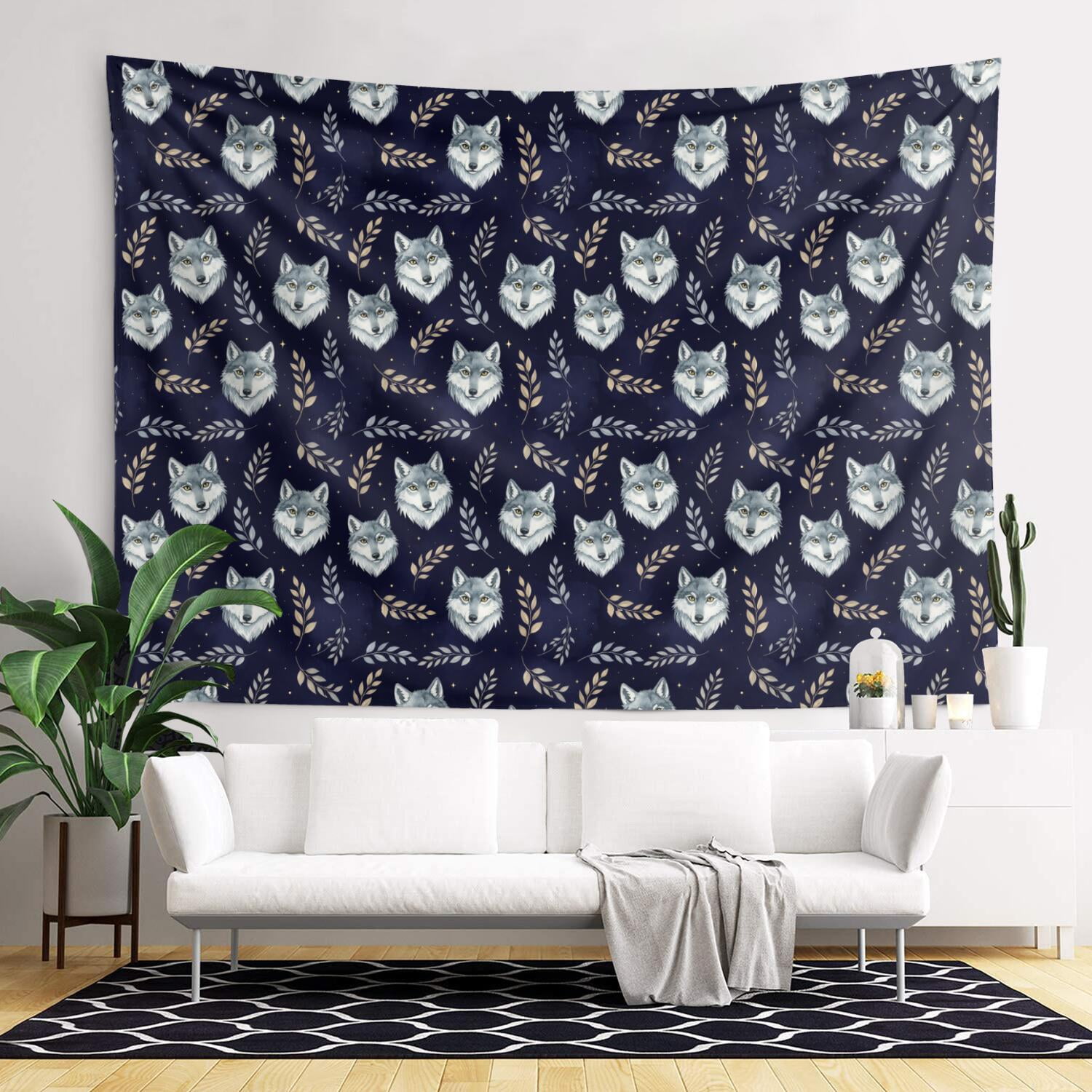 79x60 Inch Rectangle Wall Tapestry for Indoor & Outdoor, Living Room ...