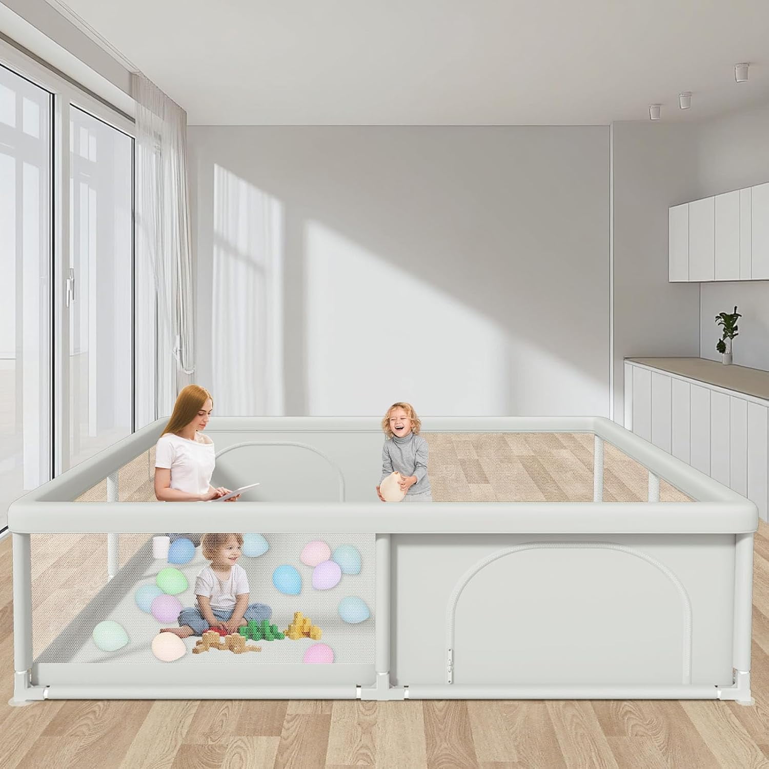Baby Playpen with Mat Small Playpen for Babies and Toddlers 50 x 50 ...