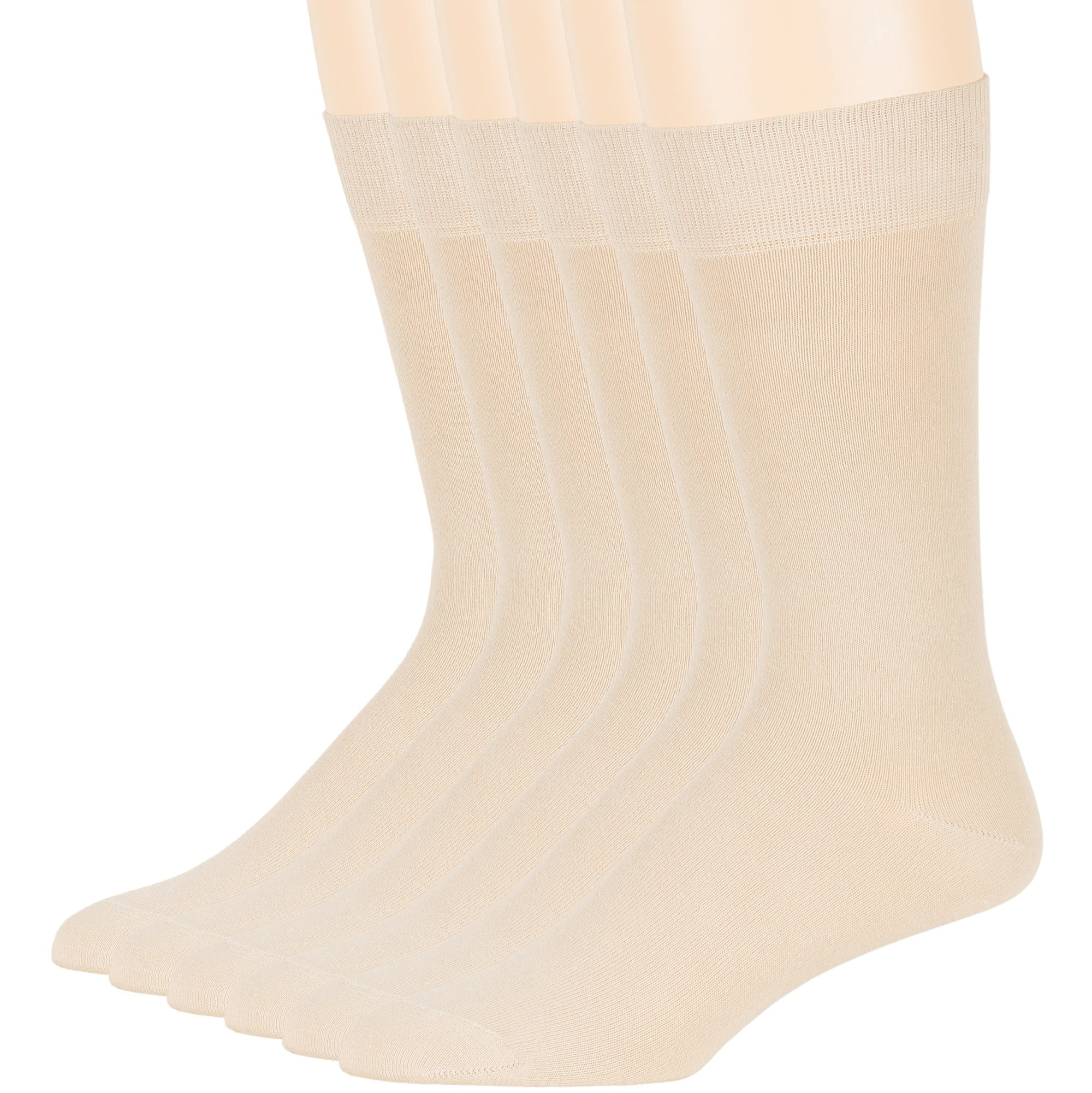 7BIGSTARS KINGDOM Men's Cotton Dress Socks - 6 Pack Large - Solid ...