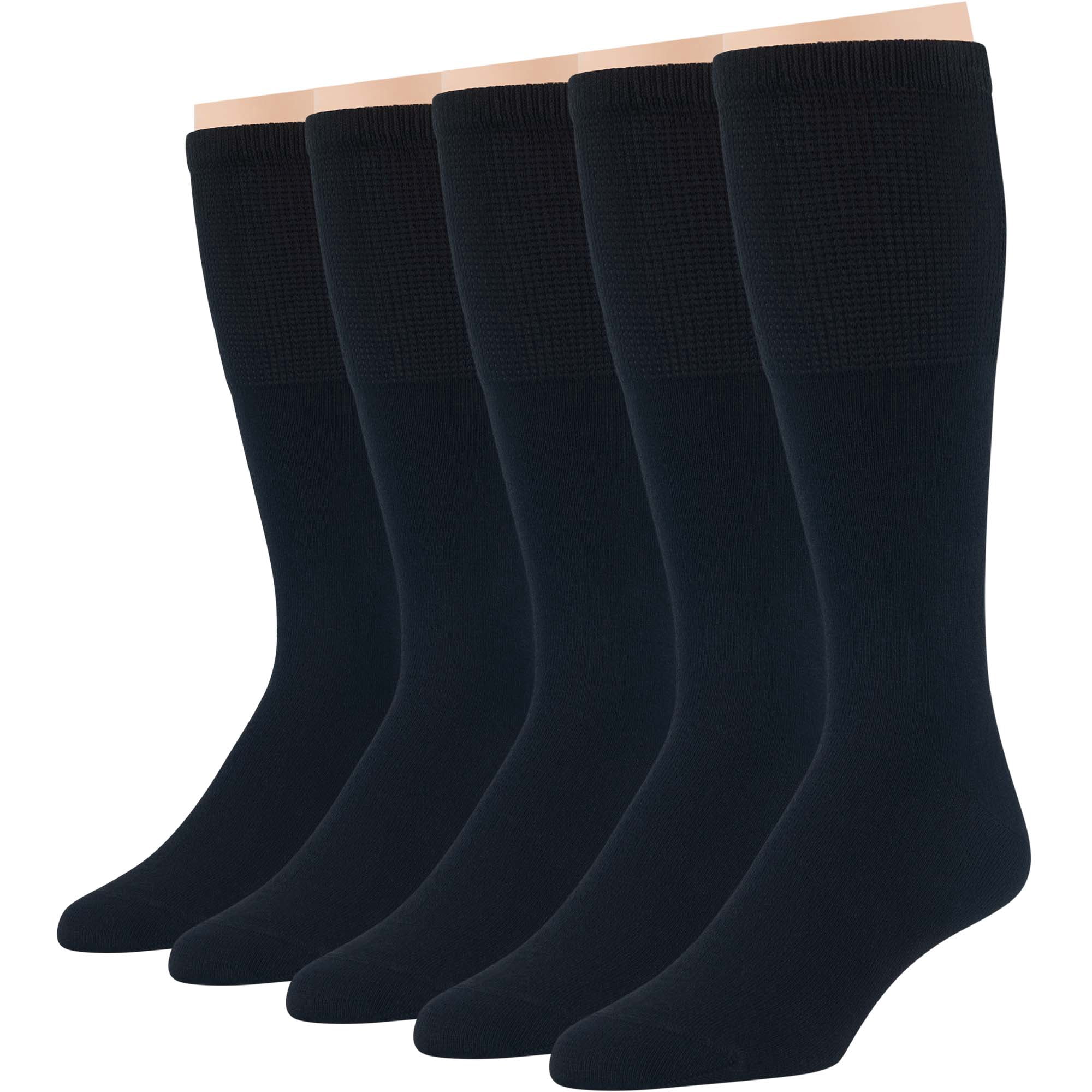 7BigStars Kingdom Men's Diabetic Seamless Cotton Mid Calf Socks - 5 ...