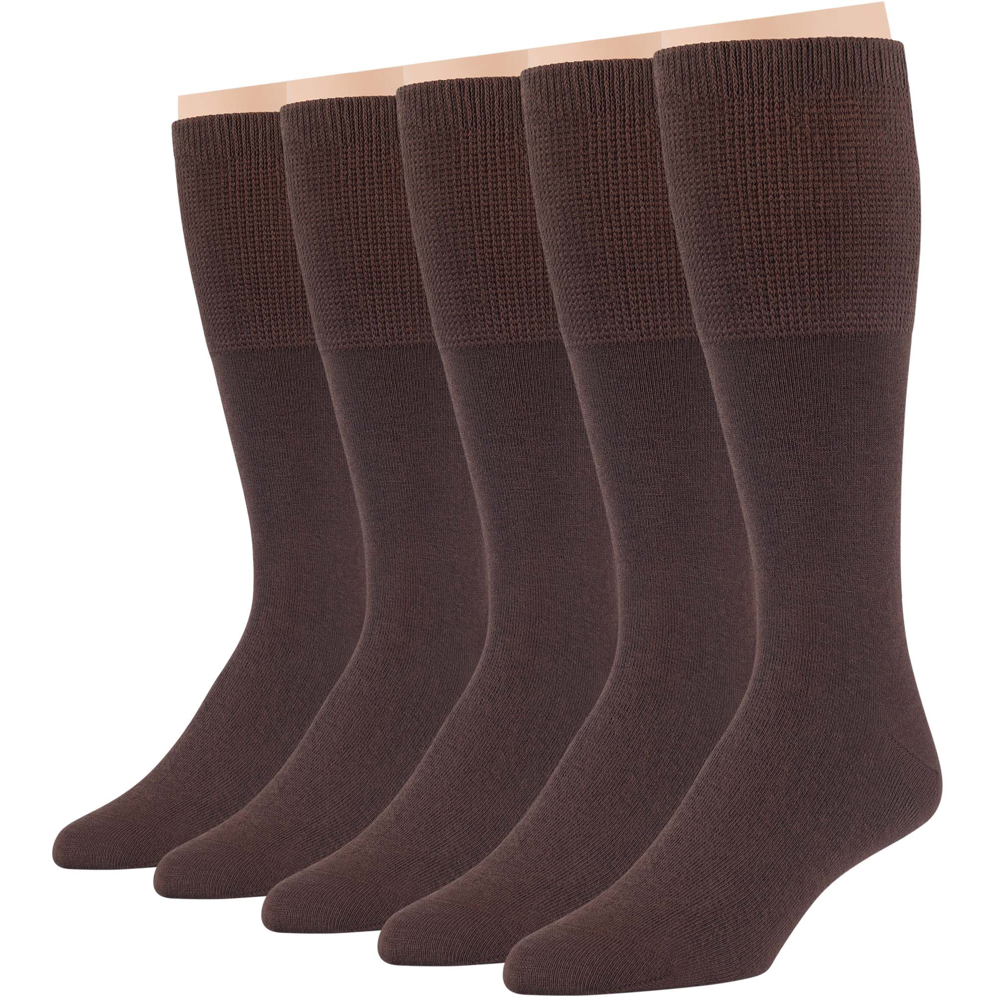 7BigStars Kingdom Men's Diabetic Seamless Cotton Mid Calf Socks - 5 ...