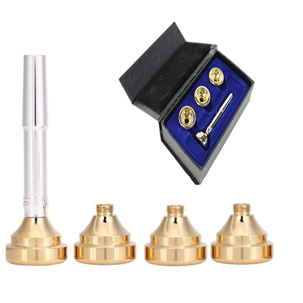 7C 5C 3C 1.5C Cups Brass Trumpet Mouthpiece Set For Trumpet Gold Plated Kit - Walmart.com