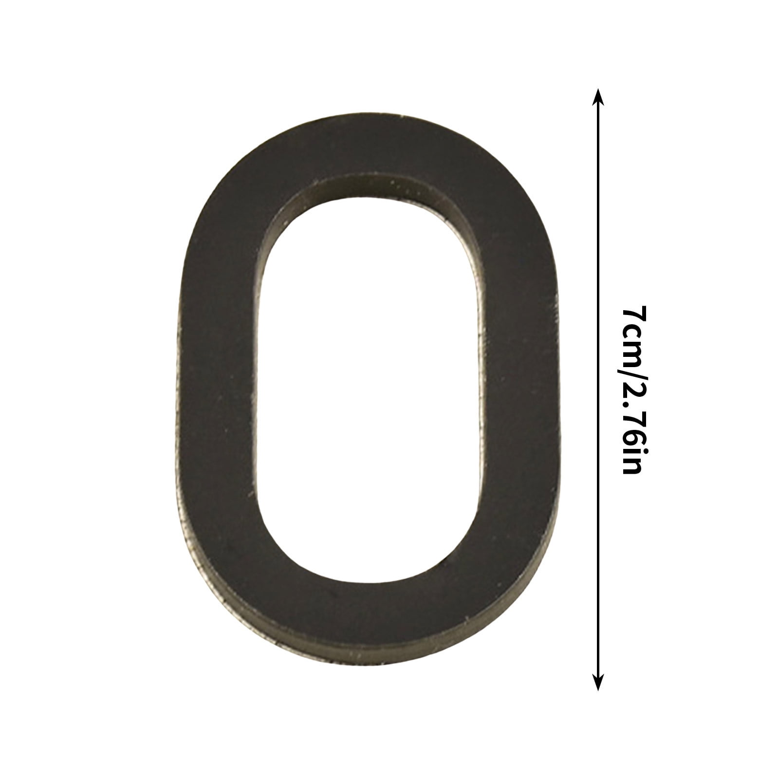 7CM 0 7Cm Acrylic Black Number Plates 3D Engraved Digit 0 Large Size ...