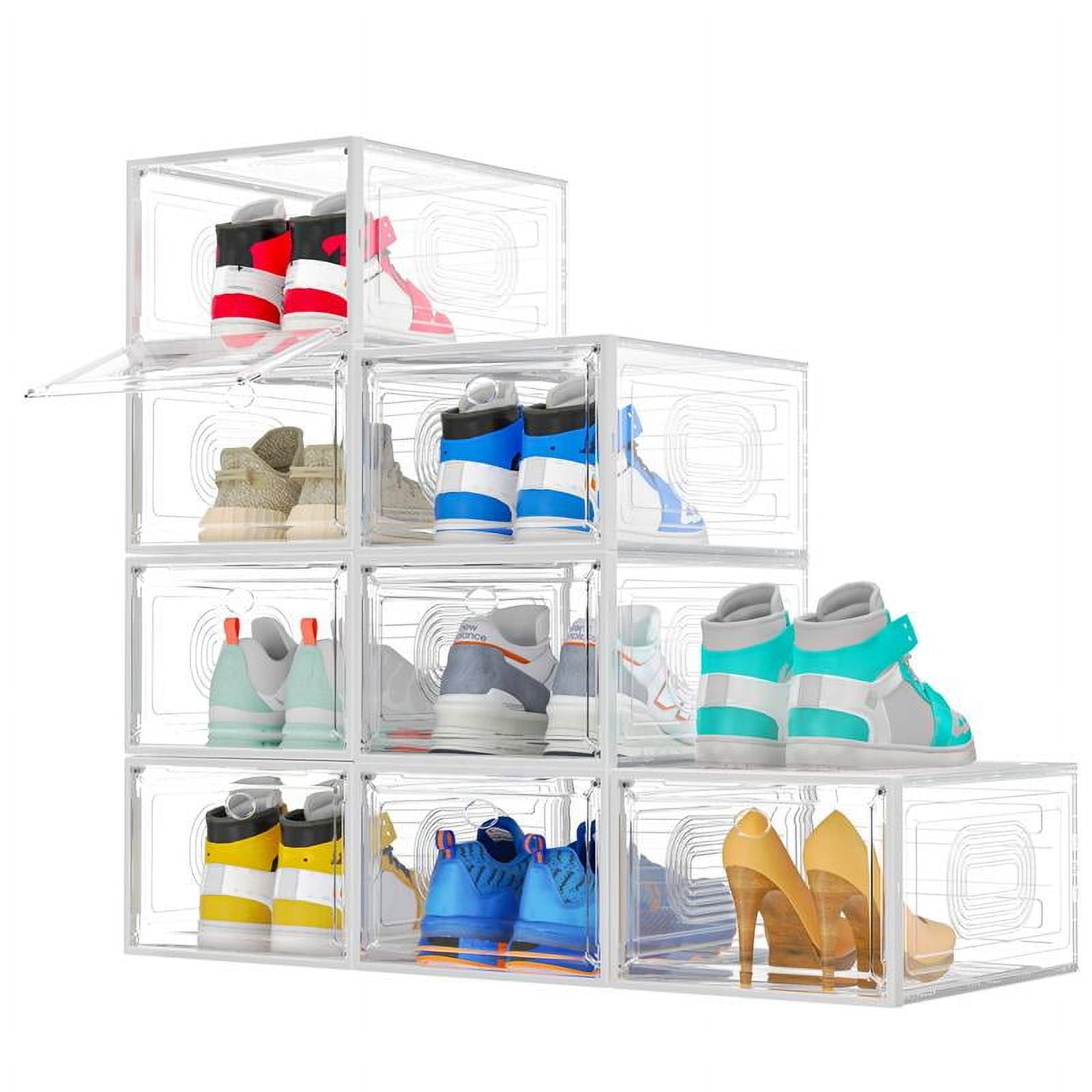 7CODE Thicken & Sturdy 10 Pack Thicken Shoe Organizer Stackable,Shoe ...