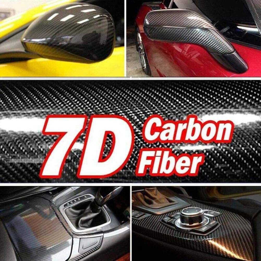 【7D Gloss】 Ultra Shining Carbon Fibre Vinyl Wrap Film Sticker 5D ...
