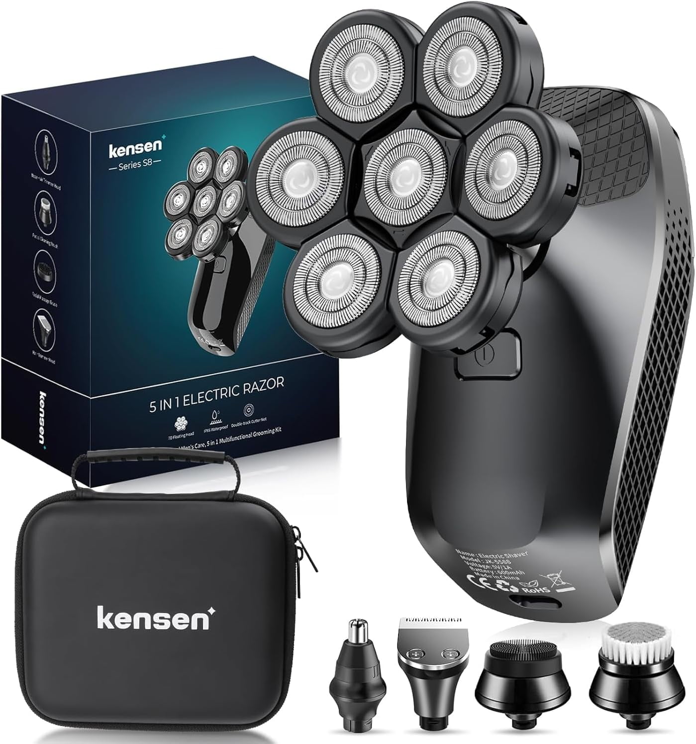 7D Head Shavers for Bald Men - 5 in 1 Electric Razor for Men, Head ...