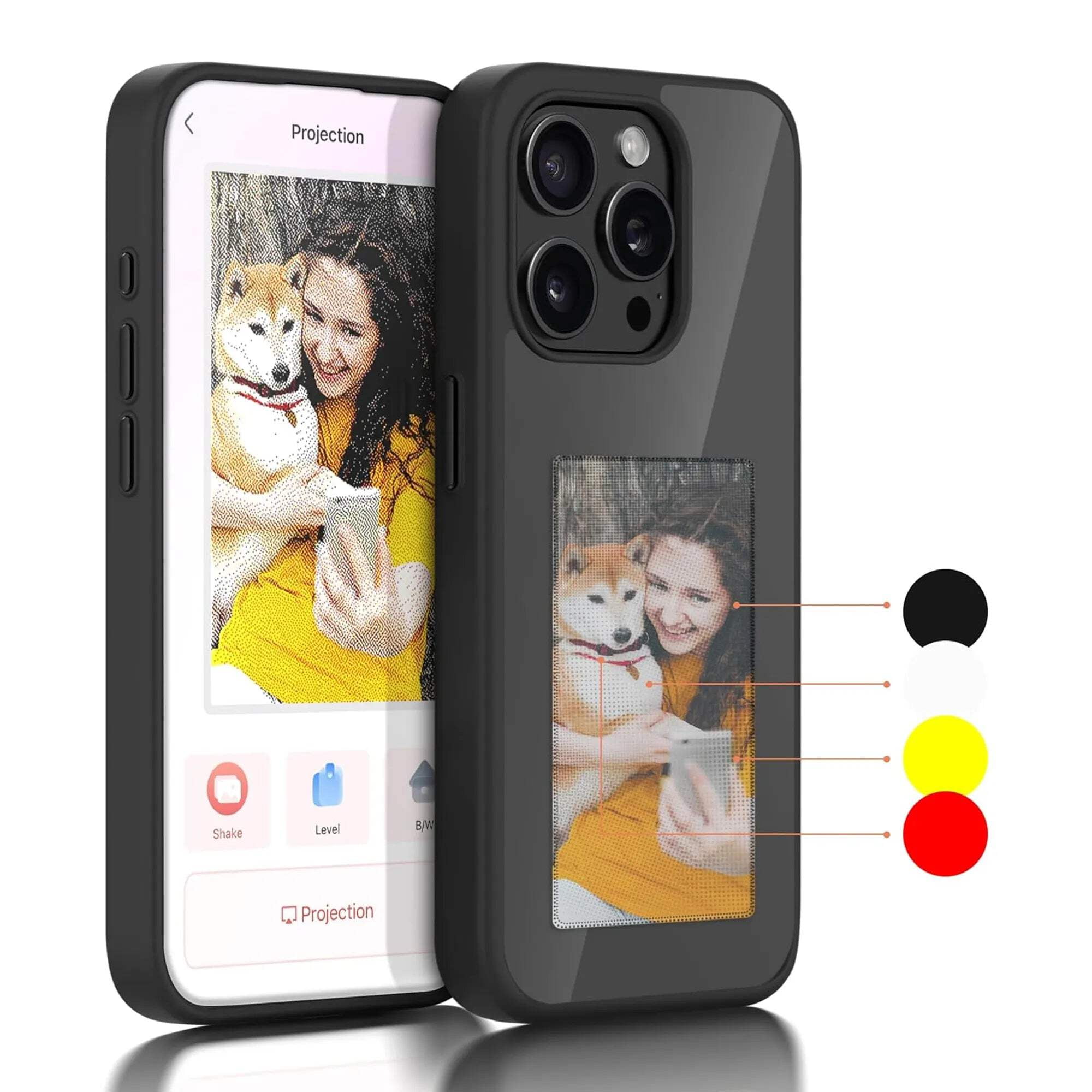 7DAY'S 2024 New Arrival DIY E Ink Smart Case for iPhone 13,14,15 Pro Max Case Smart INK ...