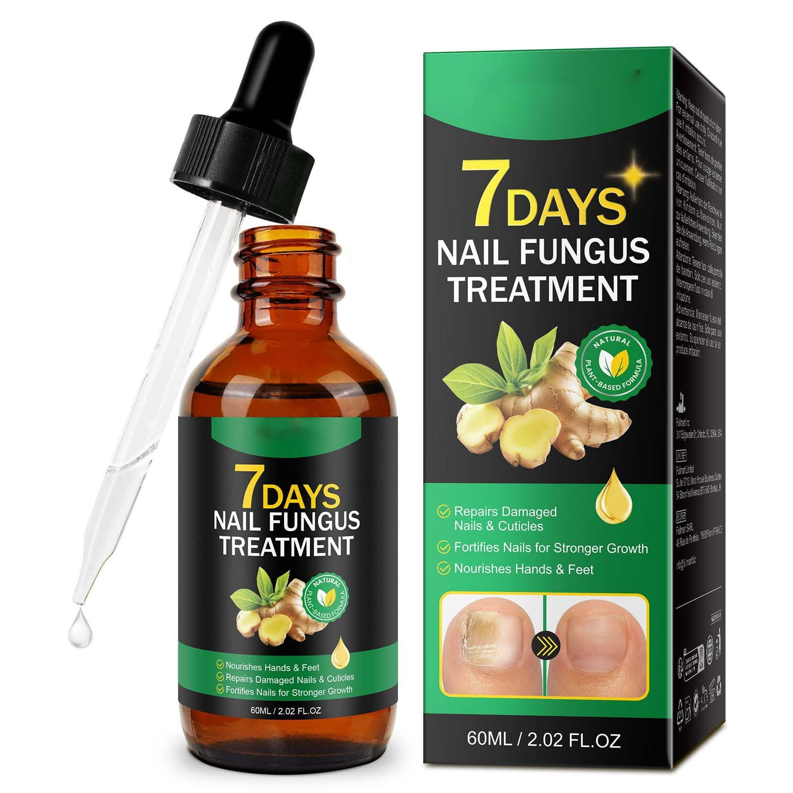 7Days Nail Fungus Treatment, Ginger Nail Fungus Treatment, Ginger Nail Treatment, Nail Support ...