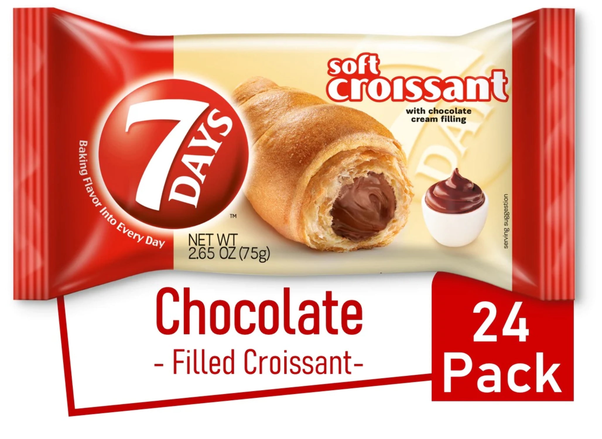 7DAYS Soft Chocolate Croissants, Individually Packaged, Breakfast ...