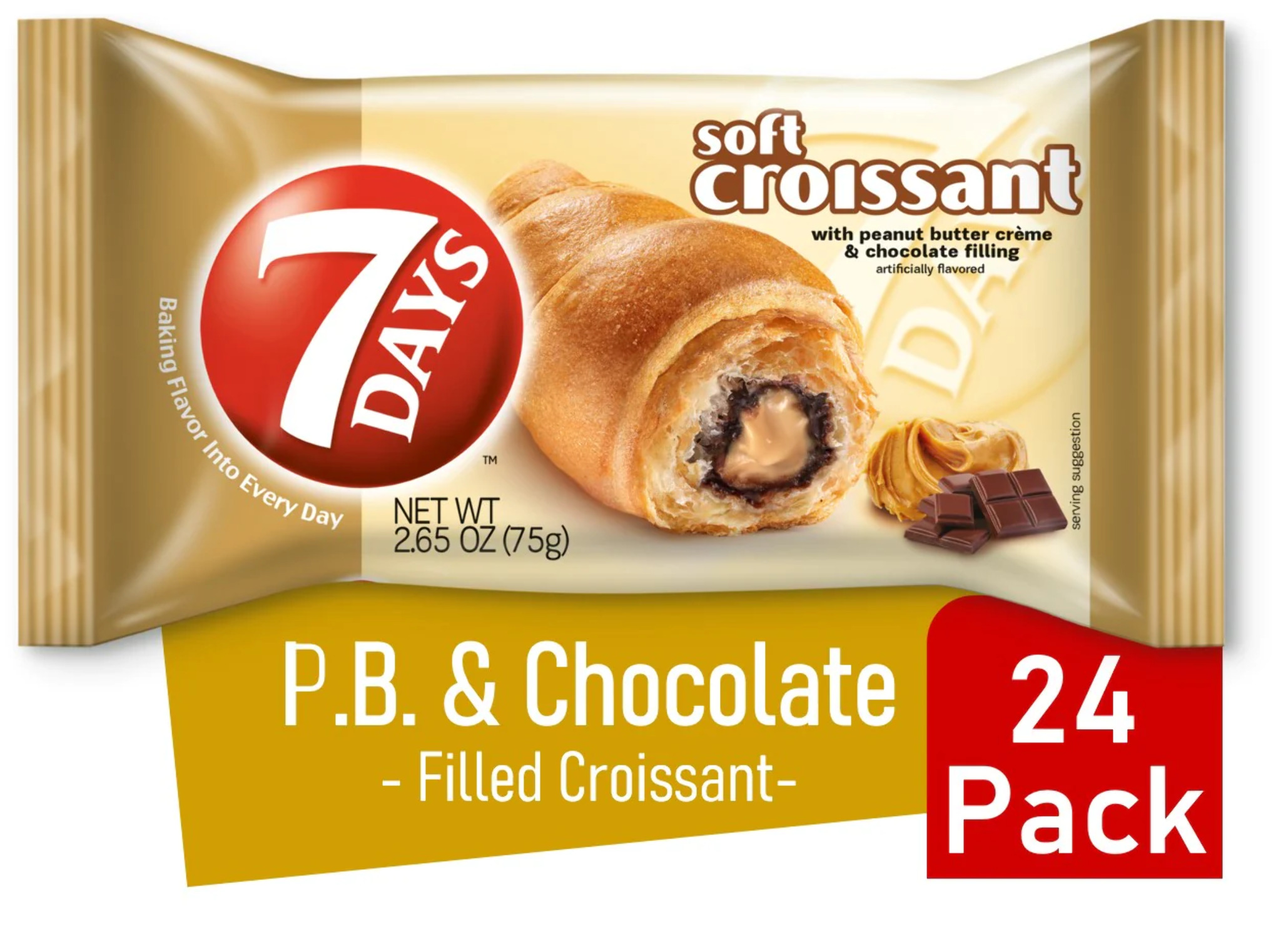 7Days Soft Croissant, Caramel Croissant, Non-GMO (Pack of 24) - Walmart.com