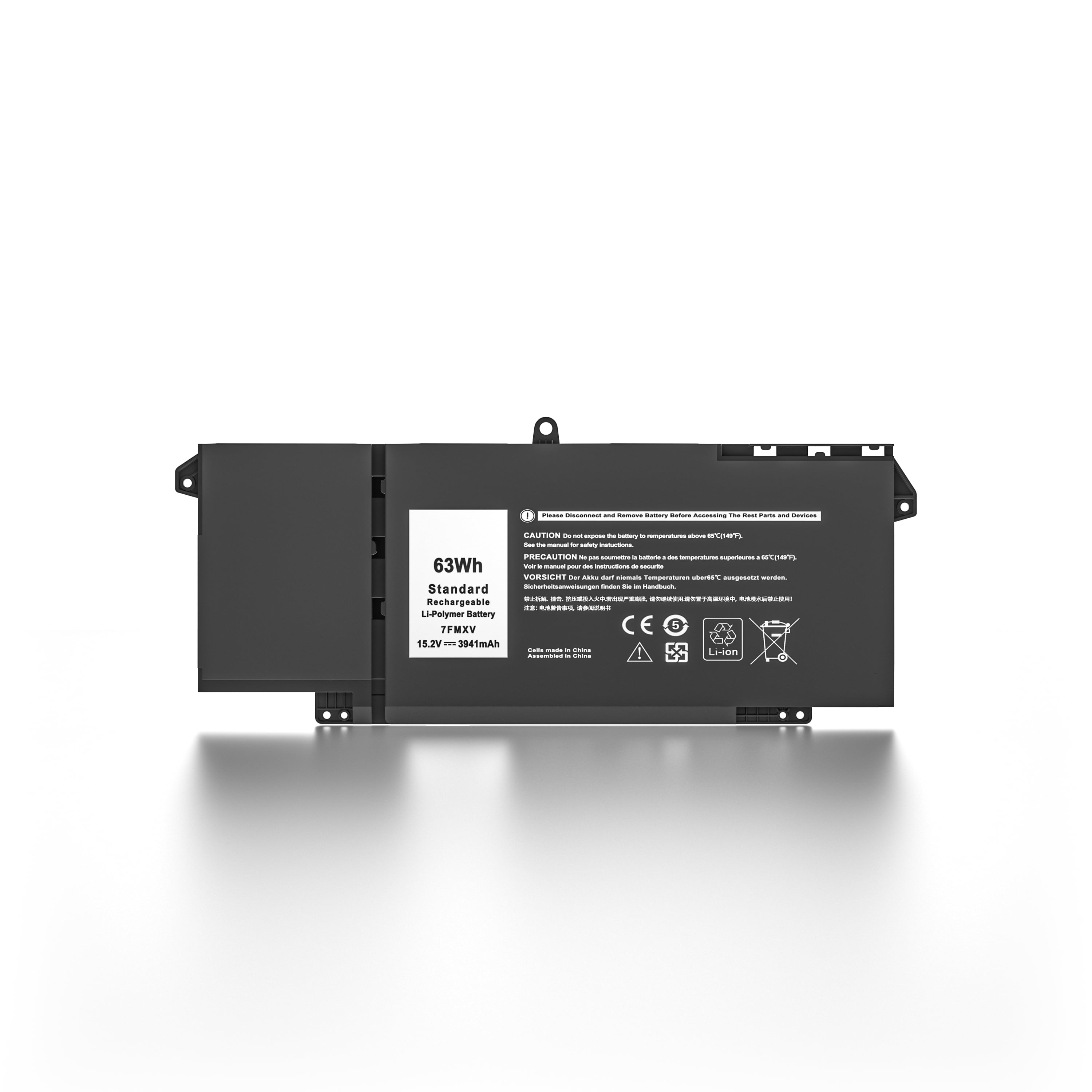 7FMXV 15.2V/63Wh 4-cell Laptop Battery for Dell Latitude 5320 7320 7420 ...
