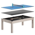 7FT 3-in-1 Pool Dining and Table Tennis Combo Table with Accessories ...