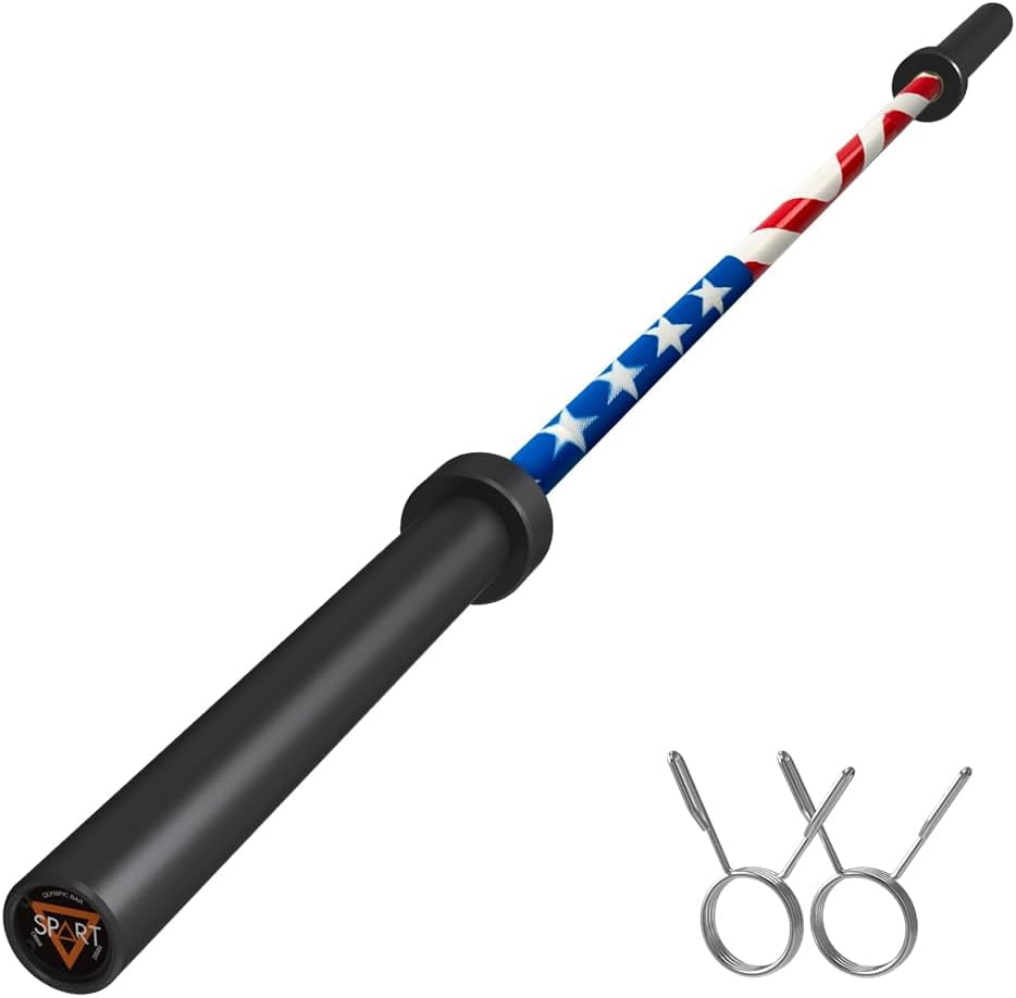 7FT/6.6FT Olympic Barbell Bar, Solid Olympic Bar with Bearings, 700Lbs ...