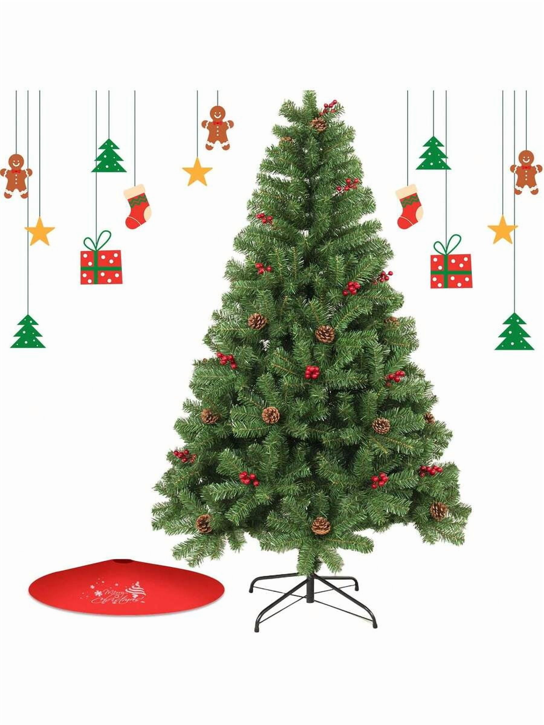 7FT/8FT Artificial Christmas Tree – 1000 PVC Branch Tips Unlit Pine ...