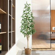 6 ft Indoor Artificial Moringa Oleifera Tree, Faux Horse Radish Plant ...