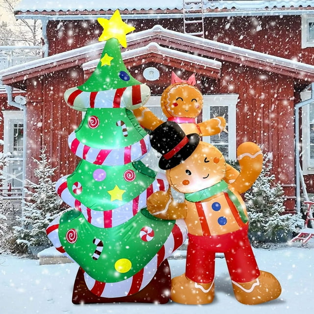 7FT Christmas Inflatables Outdoor Decorations, Blow Up Yard Decoration ...