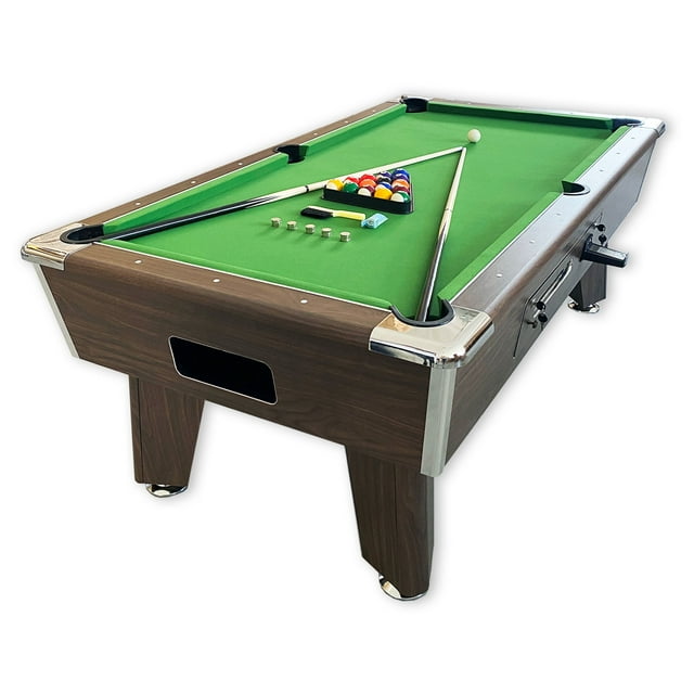 7FT Coin Operated Pool Table green – Competition - Walmart.com