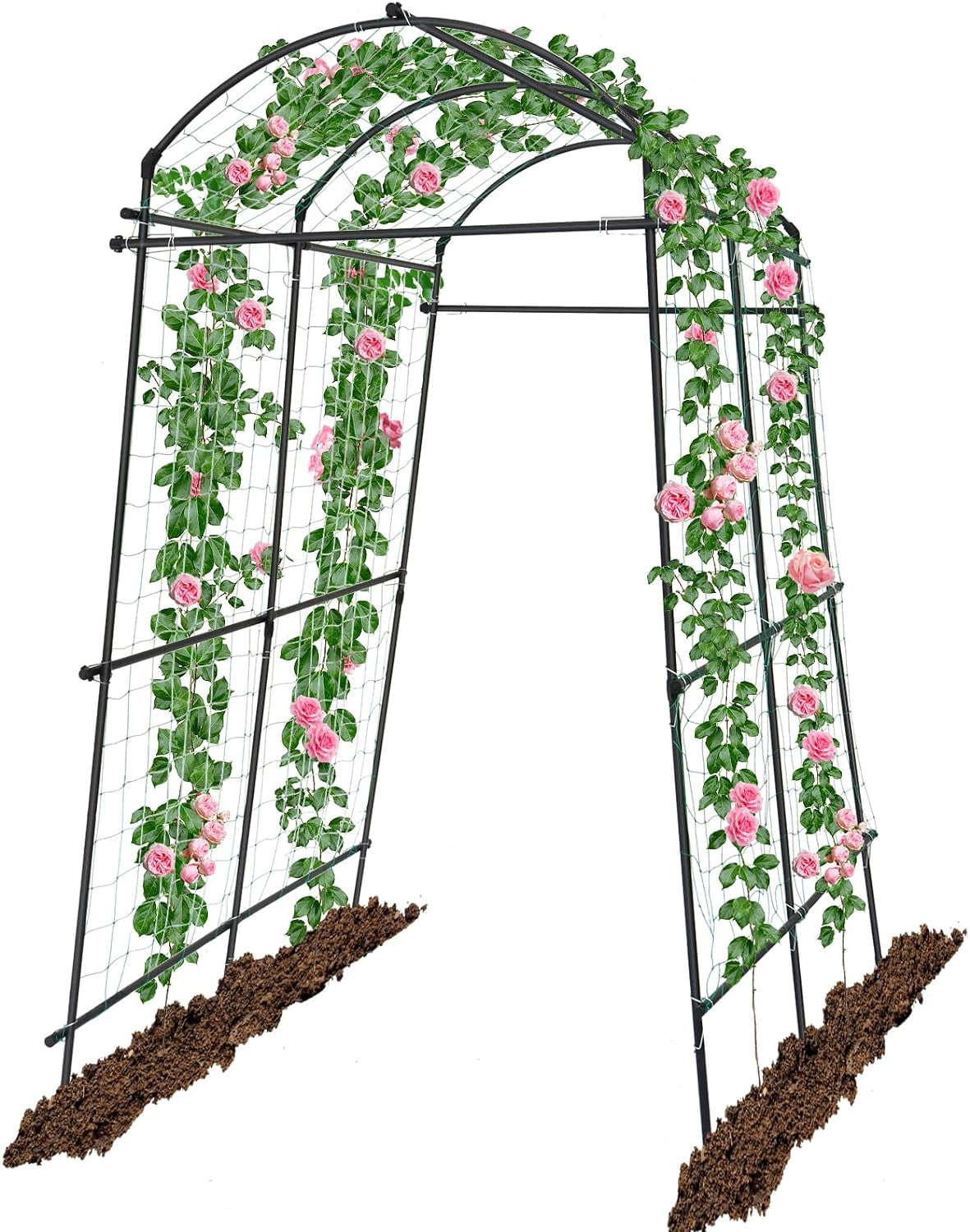 7FT Garden Arch Trellis for Climbing Plants Outdoor, Extra Large Garden ...