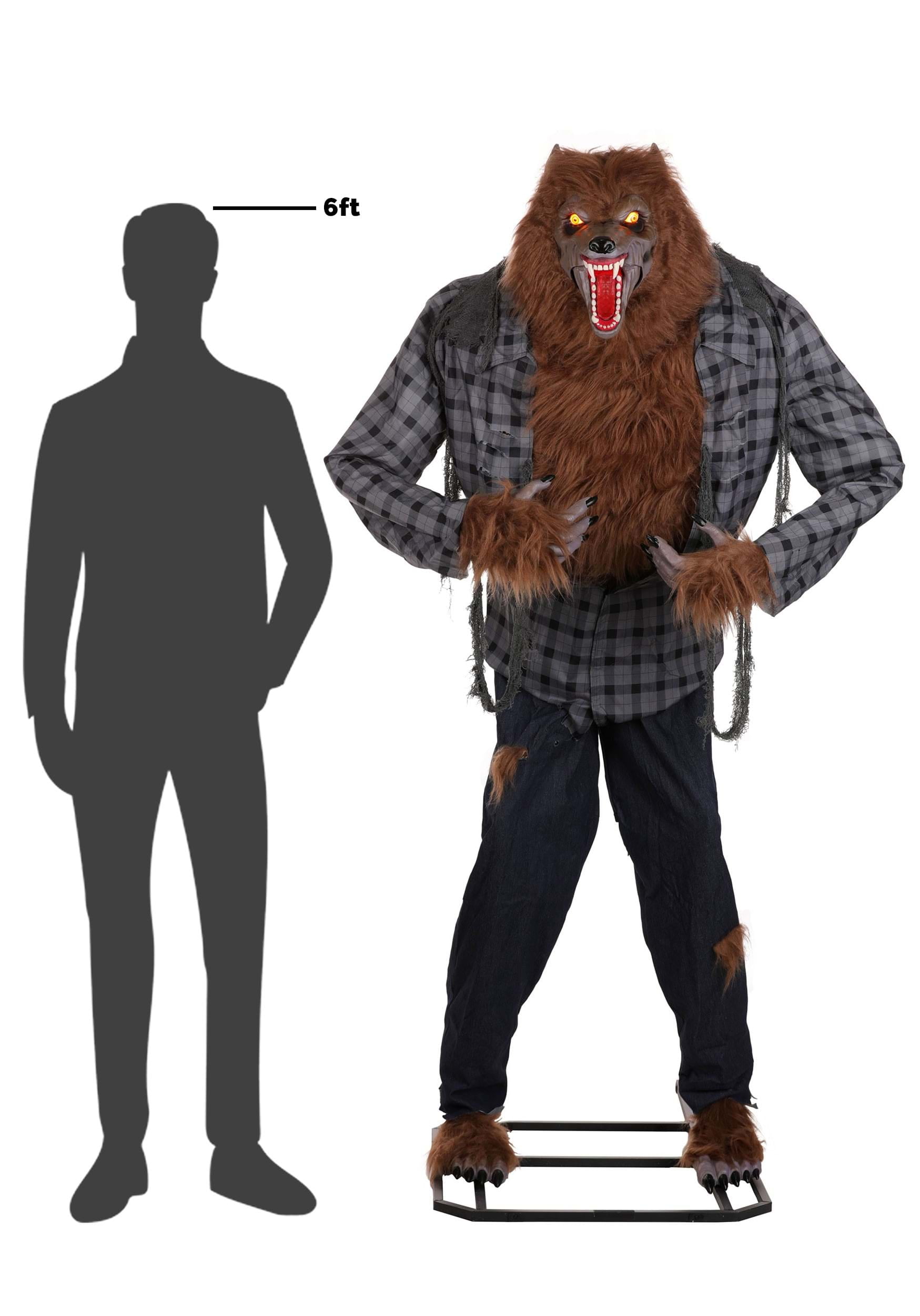 7FT Howling Werewolf Animatronic Decoration - Walmart.com