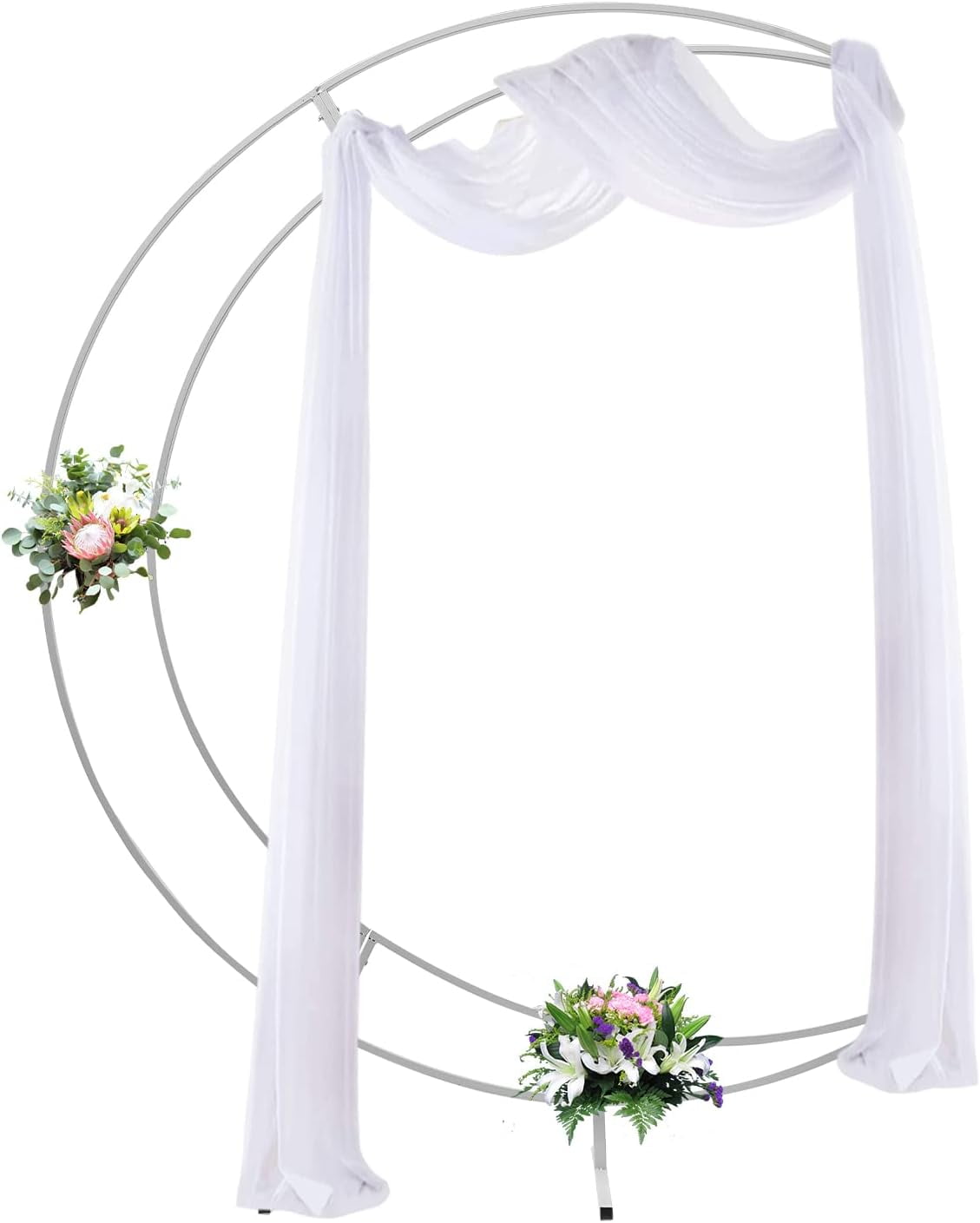 7FT Metal Crescent Moon Wedding Arch Stand, Wedding Arch Backdrop Stand ...