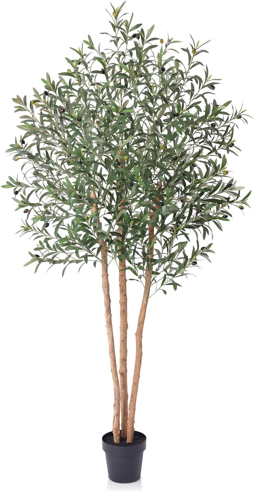 7FT Olive Tree Artificial Indoor Faux - Tall Silk Tree, Trunk, Easy ...