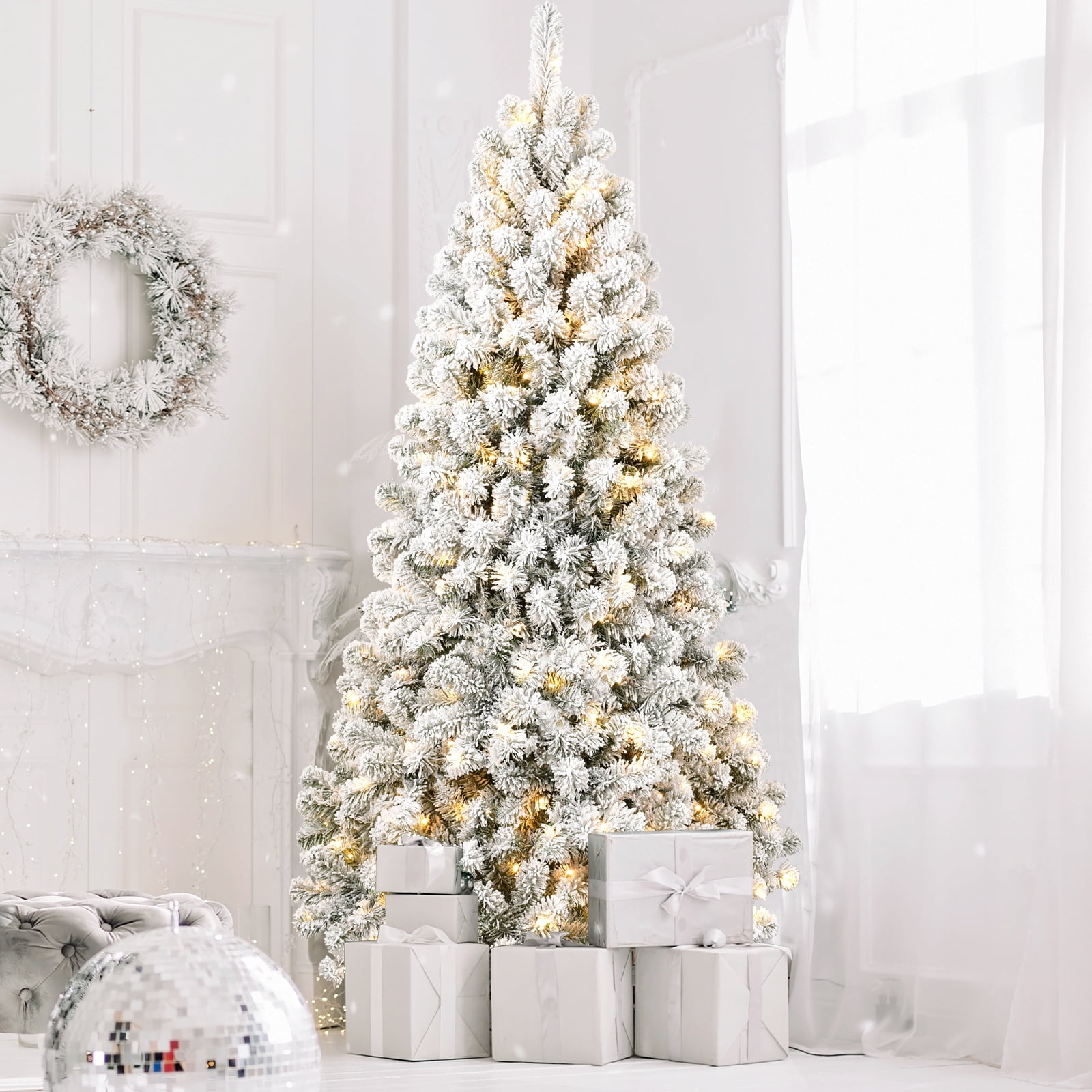 7FT PVC Memory Wire Christmas Tree (With Light) - Walmart.com