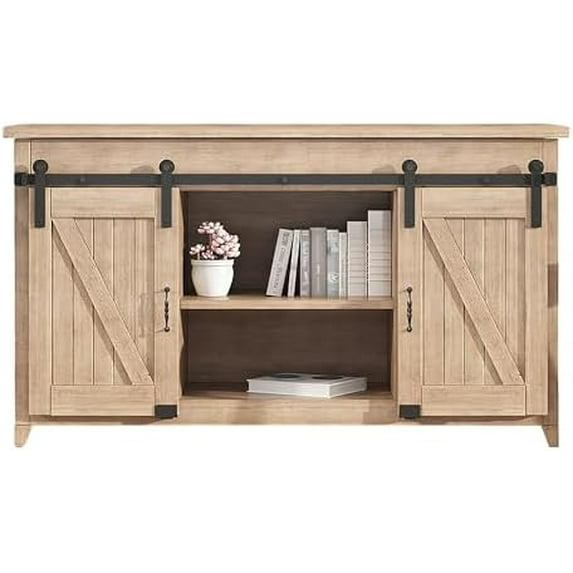 7FT Super Mini Sliding Barn Door Hardware Kit for Double Door Cabinet ...