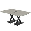 7X4 Racetrack Shaped Conference Table Power And Data X Shaped Bases ...