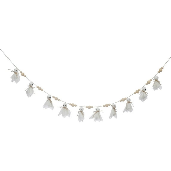 7Ft Cute Halloween With Wooden Beads Garlands Handmade Halloween Banner ...