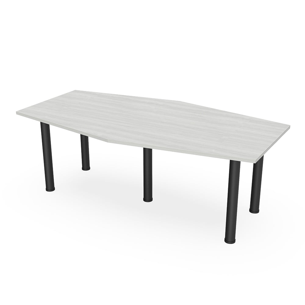 7Ft Hexagon Irregular Conference Table Power And Data Post Legs ...