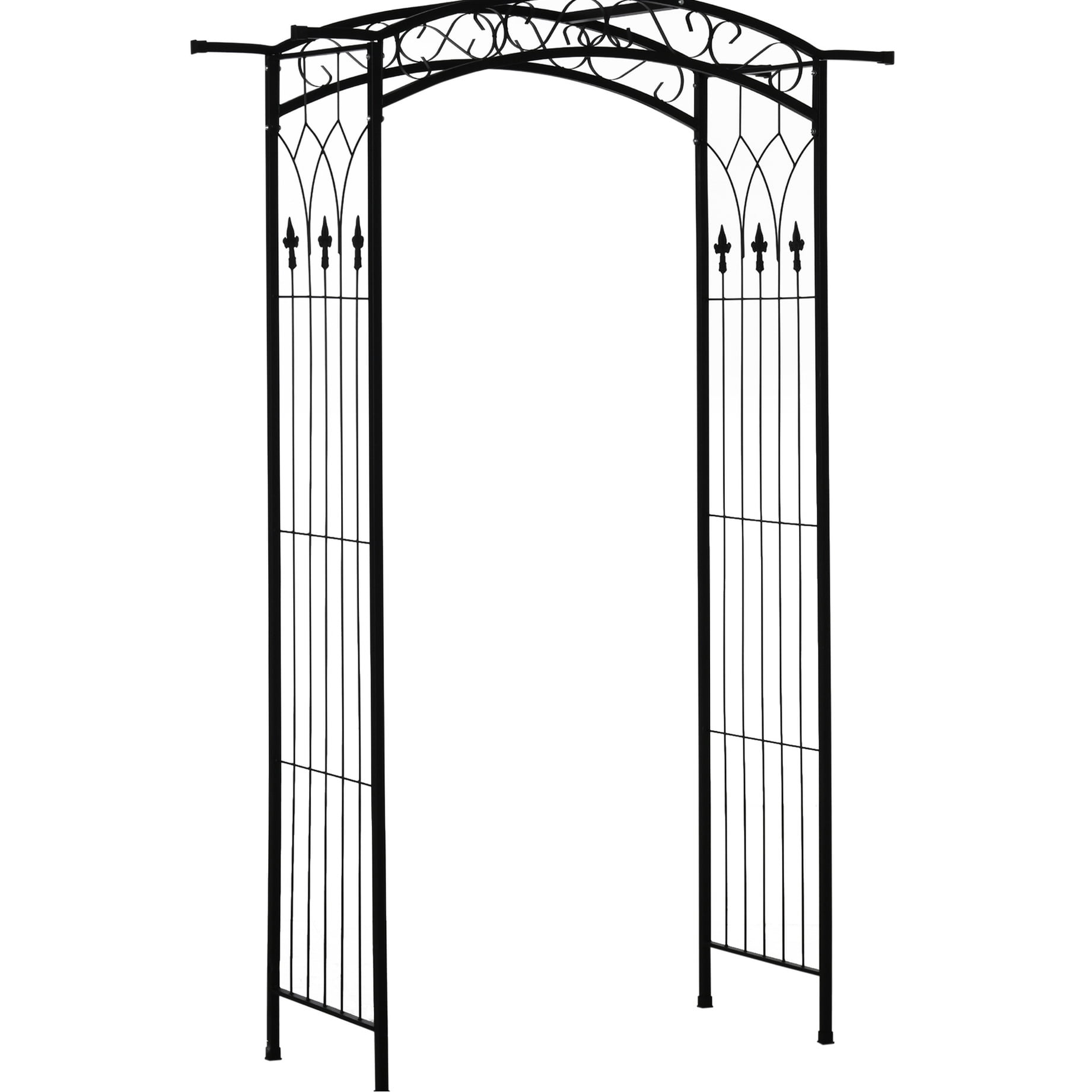 7Ft Metal Garden Arch - With Extension Bars for Decor - Various Outdoor ...