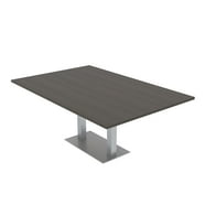 5 Ft Arc Rectangle Conference Table Square Metal Base With Electric ...
