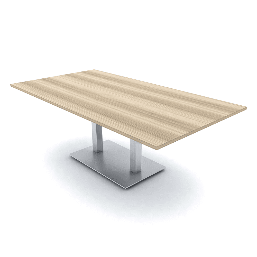 7Ft Rectangular Conference Room Table Power And Data Square Metal Base ...