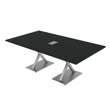 7X4 Racetrack Shaped Conference Table Power And Data X Shaped Bases ...