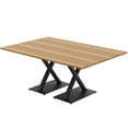 7Ft Rectangular Conference Room Table With Power And Data X Bases ...