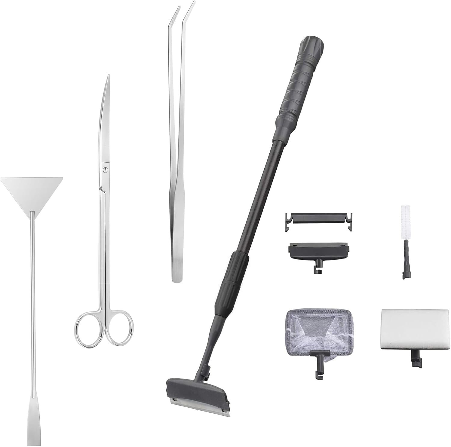 7IN1 Aquarium Cleaning Tools Long Handle Adjustable Length 18~24Inch ...