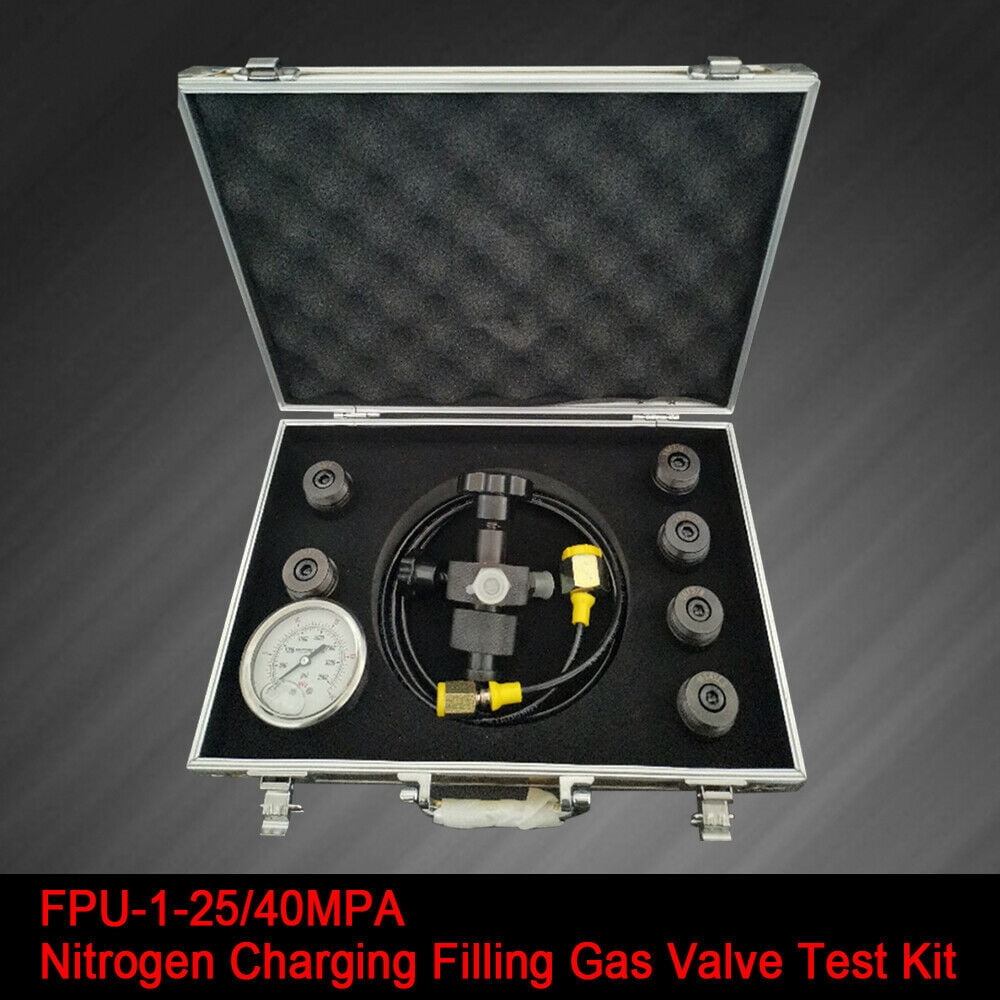 7IN1 Hydraulic Accumulator Nitrogen Charging Filling Gas Valve Test Kit ...