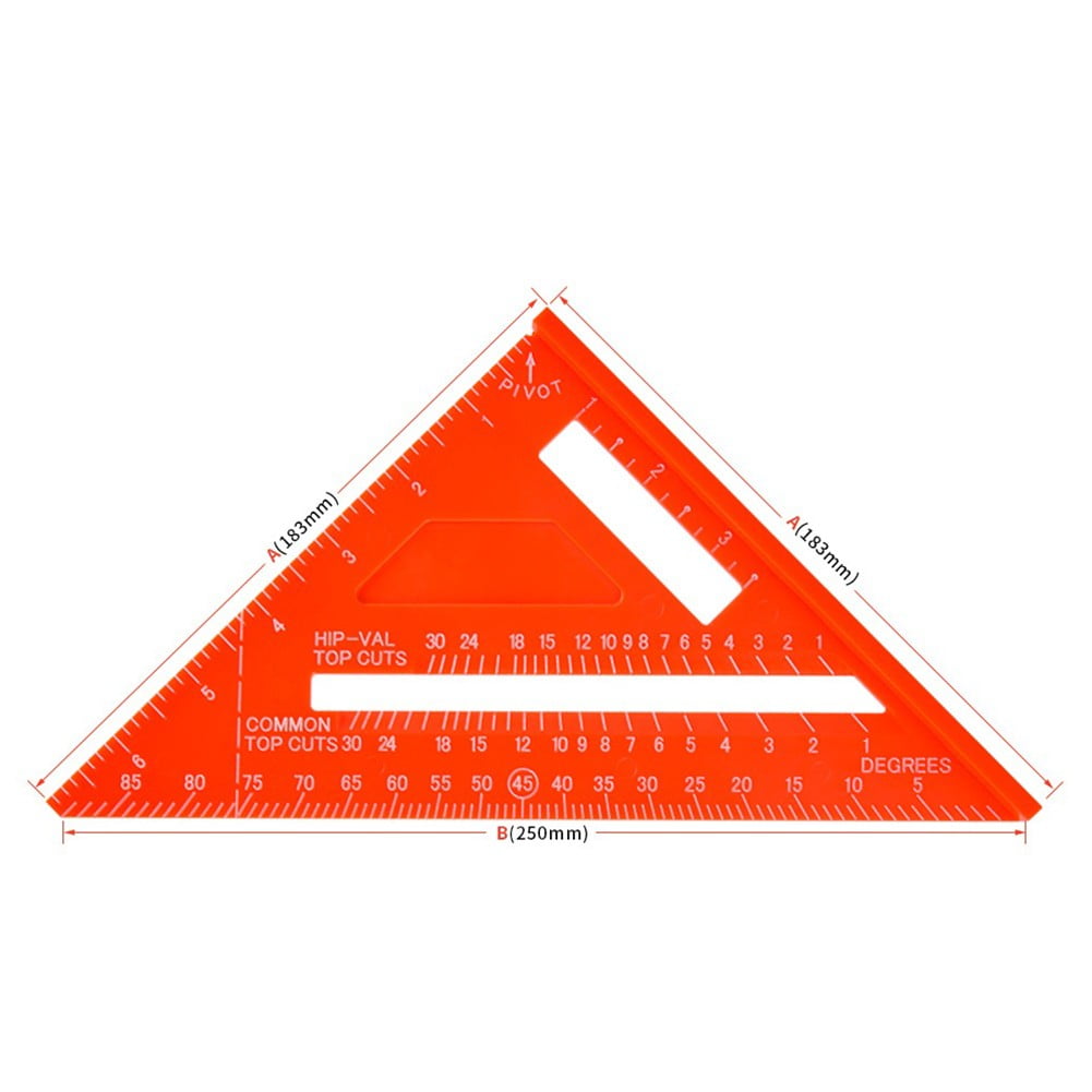 7Inch Triangular Ruler Plactic Woodworking Measuring Tool Layout Tool ...