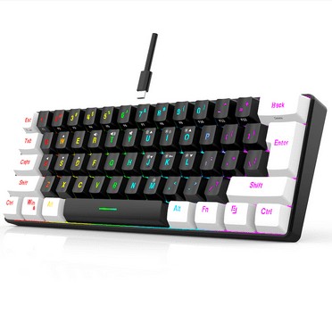 Ezsee Low Vision Keyboard Large White Print Black Keys - Walmart.com