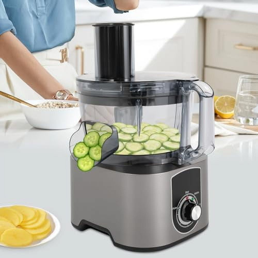 7L/1.85gal Electric Food Processors Food-Grade Stainless Steel, 3 in 1 Dicing Machine for Dicing ...