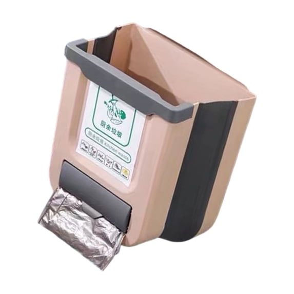 7L/10L Space Saving Foldable Trash Can For Kitchen Cabinet Camping Use ...