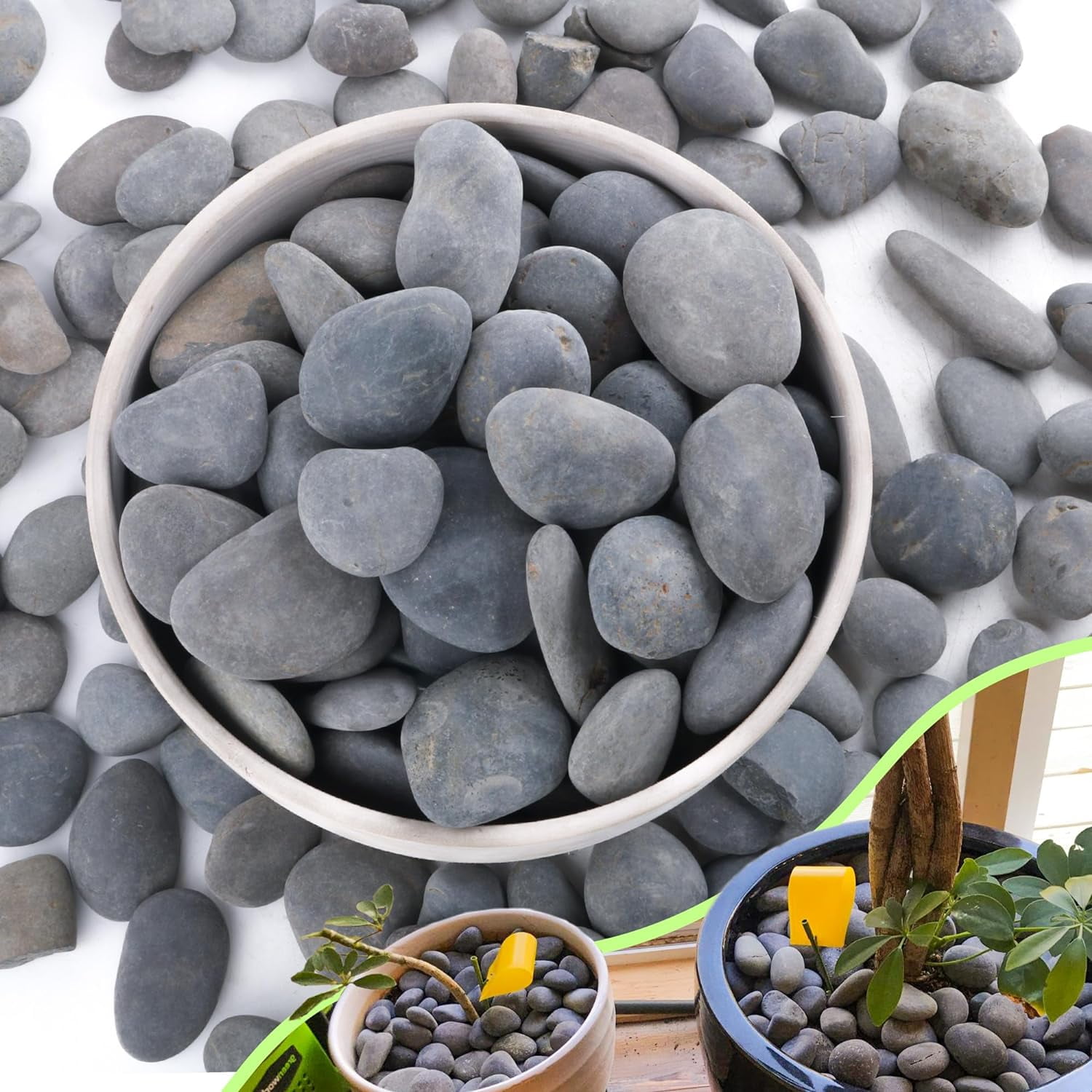 7LB River Rocks,Mexican Beach Pebbles for Plants,Potting,Garden ...