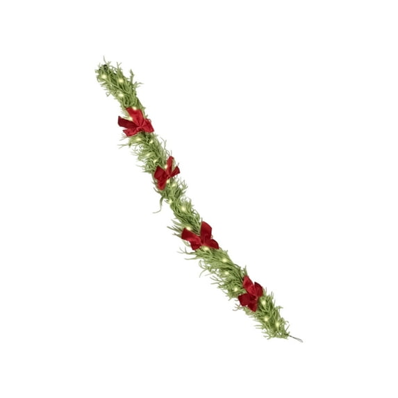 7M Christmas Rattan Garland With Led Light String, Battery Powered ...