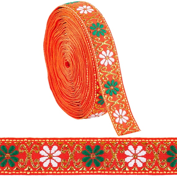 7M Flat Ethnic Style Polyester Ribbon Jacquard Ribbon Tyrolean Ribbon ...